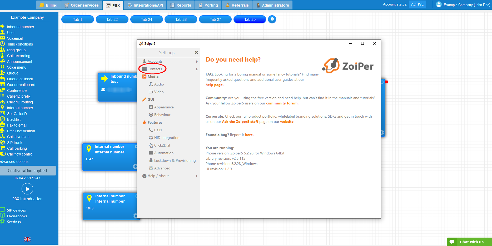 Zoiper Softphone Configuration – Knowledge base centre