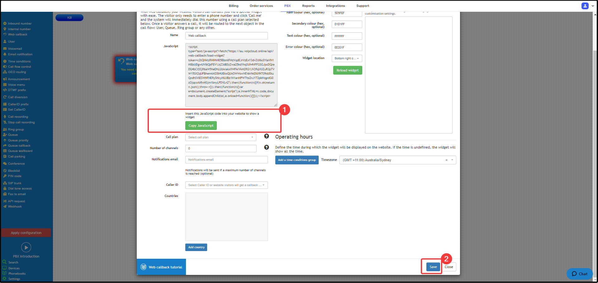 Web Callback Feature Web Callback Feature
